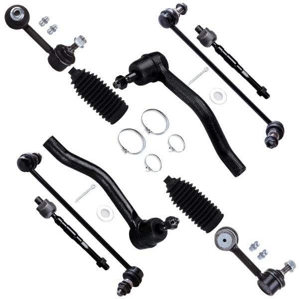 商品名:  10-PC SET Suspension Kit fit 2007-2013 for Nissan Altima Front Outer Inner Tie Rod End Steering Boot Sway Bar Link...