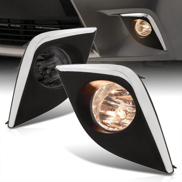 商品名:  AJP Distributors Smoke Lens Front Bumper Fog Lights Driving Lamps Assembly Pair LH + RH &amp; Bezels Bulbs Switch ...