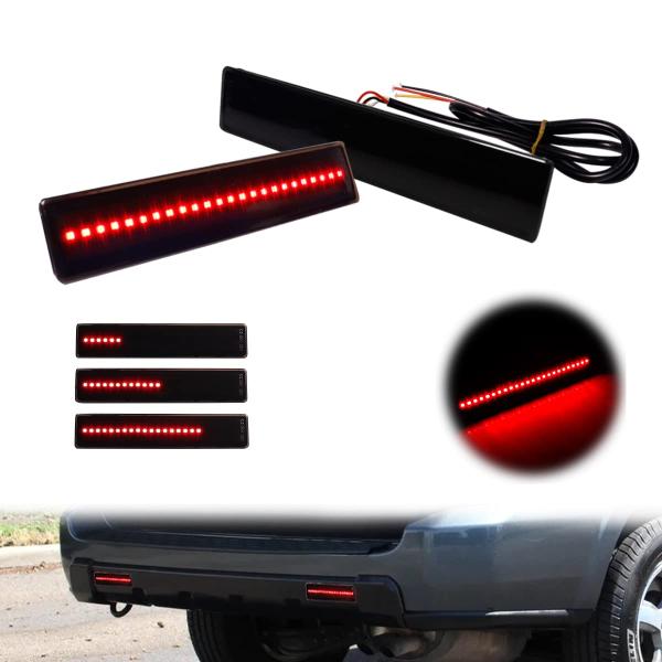 商品名: ADIIL スモークレンズ LED リアバンパー リフレクター ブレーキ テールライト シーケンシャルウィンカーランプ付き リアフォグ照明キット 2006 2007 2008 ホンダ パイロット用 ADIIL Smoked Len...