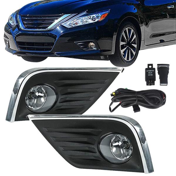 商品名: labwork フロントバンパーフォグランプ 交換用 2016-2018 Nissan Altima 4-Dr ドライバー+助手席側フォグランプ スイッチキット 261508990A labwork Front Bumper Fo...