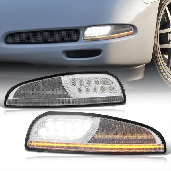 商品名:  AJP Distributors Front Bumper Sequential LED DRL Dynamic Turn Signal Corner Lights Driving Lamps Clear Hyperflash ...