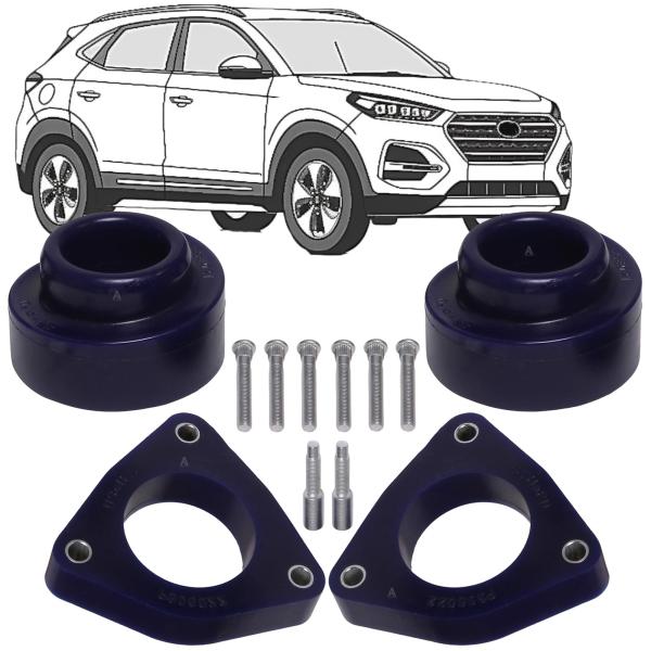 商品名:  AUTOACER - New Complete Levelling Lift Kit 30mm /1.18" Ht Spacers for Front Strut &amp; Rear Coil Springs in very ...
