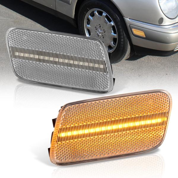 商品名:  AJP Distributors Clear Lens LED Front Bumper Side Marker Lights Lamps Set Signal Reflectors Compatible/Replacement...