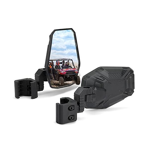 商品名: Kemimoto UTV サイドミラー UTV バックミラー Pro-Fit Polaris Ranger General Can-Am Defender Maverick Trail対応 3軸回転 ブレイクアウェイ リアビューミ...