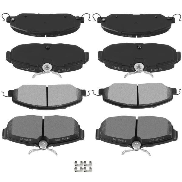 商品名:  AUTOMUTO D1081 &amp; D1082 Ceramic Brake Pads Kits, Front Rear 8pcs Brake Pads Set fit For 2005-2010 For Ford Must...
