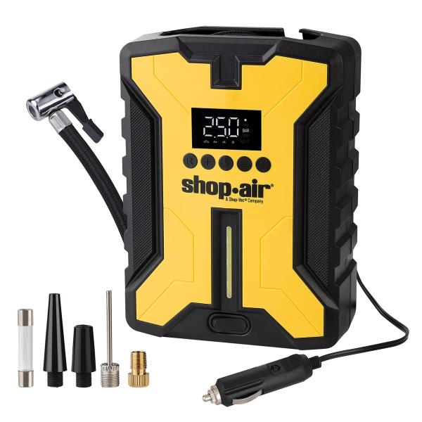 商品名:  SHOP?AIR Portable Air Compressor 150 PSI, Bike Pump, 12V DC Electric Air Pump for Car Tires and Bicycles, Emergenc...