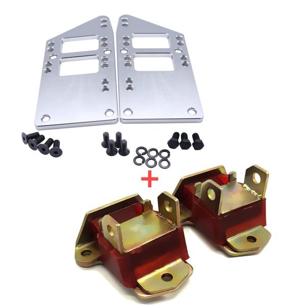 商品名: Chevy LS ビレットエンジン変換ポリウレタンモーターマウント交換キット LS1-LS6 Chevy LS Billet Engine Conversion Polyurethane Motor Mounts Swap Kit...