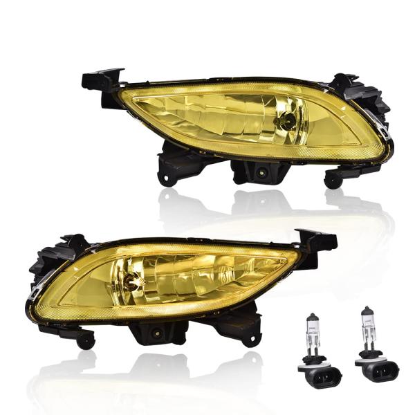 商品名: CNNELL フォグライトアセンブリ 2011 2012 2013 ヒュンダイ ソナタ フロントバンパー ドライビングフォグライトランプ LH RH(イエローレンズ) CNNELL Fog Lights Assembly Comp...