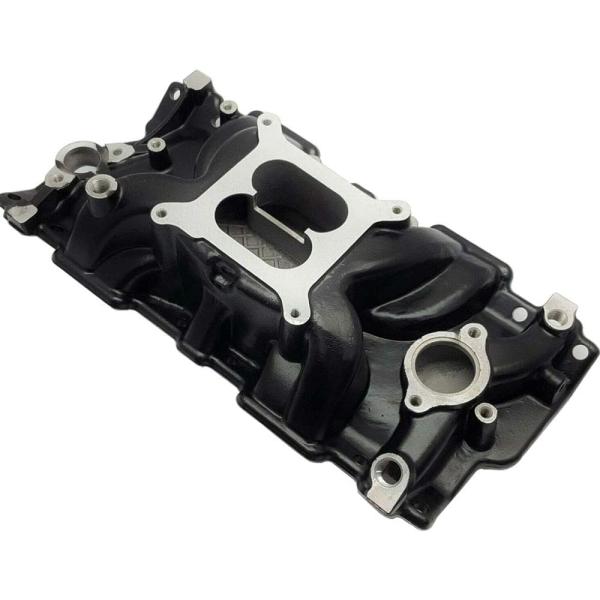 商品名: 1957-1986 SBC スモールブロック シボレー 350 400 インテークマニホールド デュアルプレーン ブラック (DM-3202-BK-1) 1957-1986 SBC Small Block Chevy 350 40...