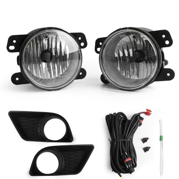 商品名: RP Remarkable Power フォグライト 2011 2012 2013 2014 充電器 DRL バンパーフォグライト LED電球と配線ハーネス&amp;スモークレンズ付き ブラックベゼル フォグライトキット FL12...