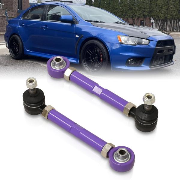 商品名:  AJP Distributors Rear Lower Suspension Adjustable Toe Control Arms Kit LCA Purple Compatible/Replacement For Lance...