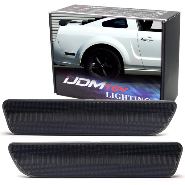 商品名:  iJDMTOY Smoked Lens Rear Side Marker Light Shells/Housings Compatible With 2005-09 Ford Mustang, Replace OEM Back ...