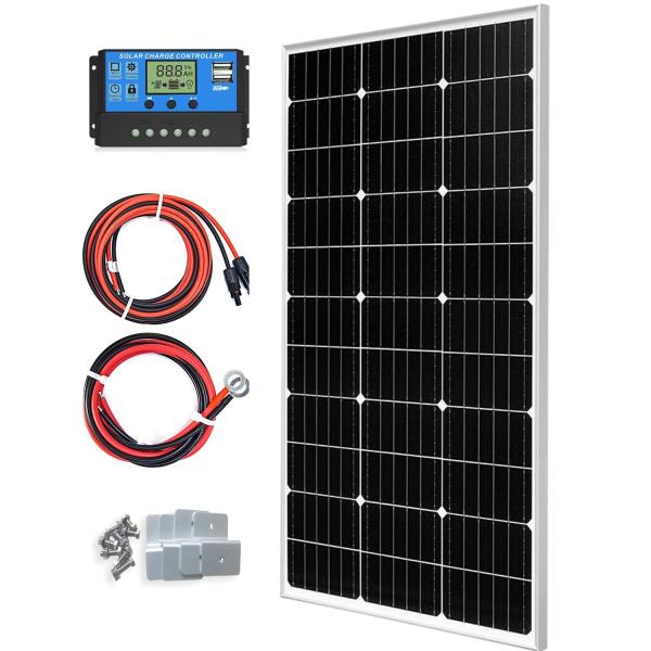 商品名:  Hoysicy Solar Panel Kit 100W 12V Monocrystalline,Battery Maintainer +10A Solar Charge Controller + Extension Cable...