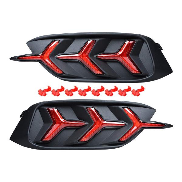 商品名:  Compatible with 2016-2021 Honda Civic Rear Tail Lights Bumper Reflector Run/Brake Dynamic Turn Signal Lamps Black ...