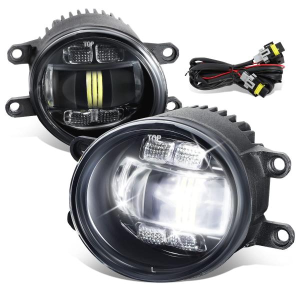 商品名: Auto Dynasty Bug-Eyed プロジェクター フロントバンパー ドライビング フォグライト ランプ 配線ハーネス付き Lexus RX GS IS Tacoma Avalon Corolla 06-20 運転席と助手...