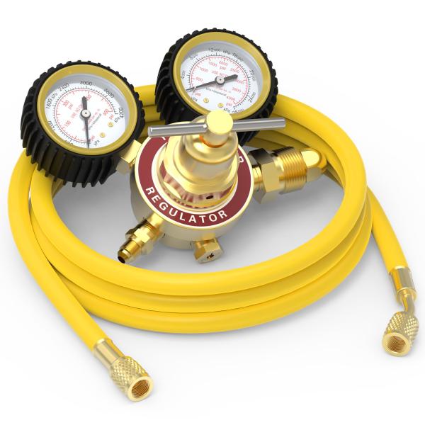 商品名:  YESWELDER Nitrogen Regulator with Hose, 0-600 PSI and 0-4000PSI Output Pressure, CGA580 Inlet Connection and 1/4" ...