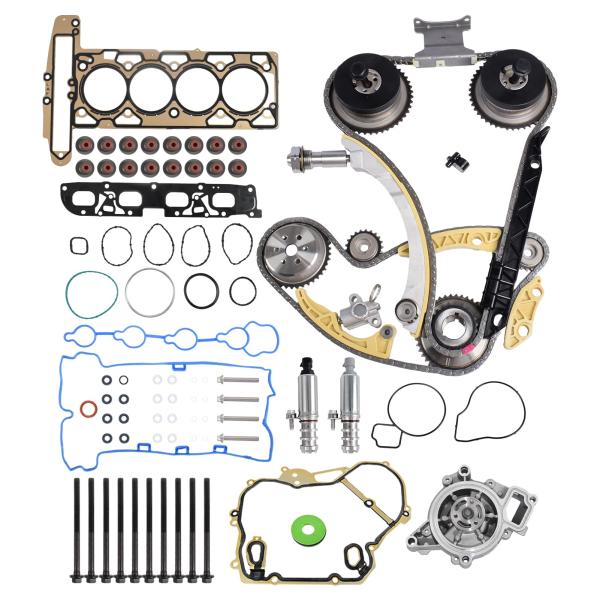 商品名: SUSUCAR 2.4 タイミングチェーンキット ウォーターポンプ ヘッドガスケット チェーンガイド スプロケット テンショナー 2011-2017 Chevy Equinox Malibu GMC Terrain Buick L...