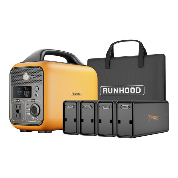 商品名:  Runhood Solar Generator Rallye 600 Plus, 1296Wh Power Station With Solar Panel &amp; 4 Hot Swappable Batteries, 11...