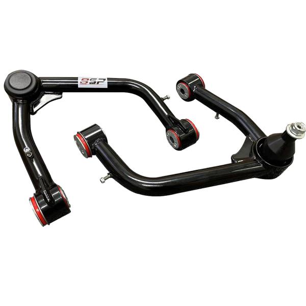 商品名: BST BSSP ペア 鍛造アッパーコントロールアーム 2019-2022 GMC Sierra 1500 &amp; Chevy Silverado 1500 フロント用 2-4インチ リフトキット ポリウレタンブッシングとボー...