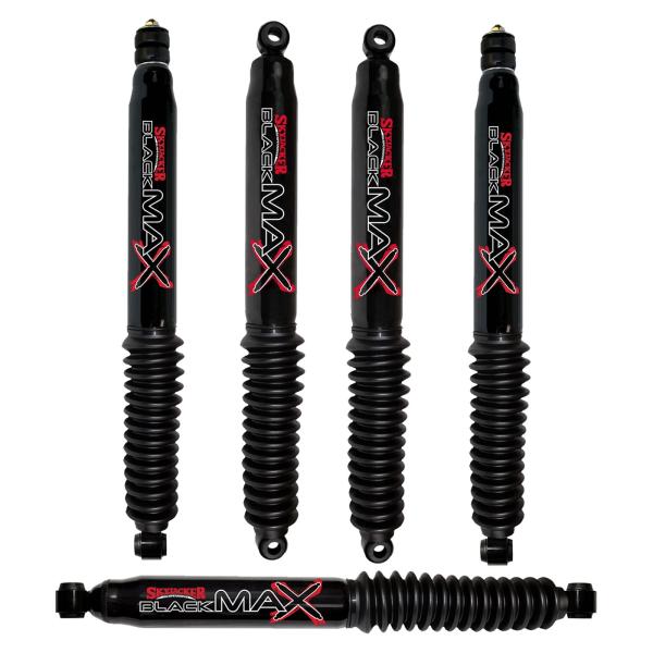 商品名:  Skyjacker Pair of Front and Pair of Rear Black MAX Shock Absorbers and Single Steering Stabilizer for 2005-2016 Fo...