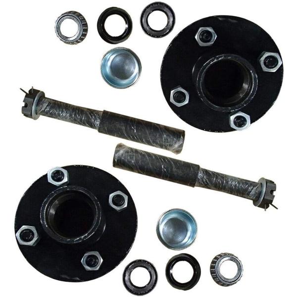 商品名:  QAYAUX Trailer Axle Kits Replacement for 4 on 4" Bolt Idler Hub &amp; 1" Round BT8 Spindle(Pack of 2)ブランド: QAYAUX商...
