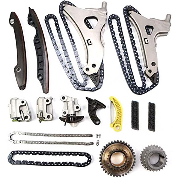 商品名: DAYSYORE エンジンタイミングチェーンキット - ギアテンショナーガイドレール付き メルセデスE350 GL450 E400 ML350 GLK350 M276 3.0L 3.5L V6 交換用 OE 2760520100 ...