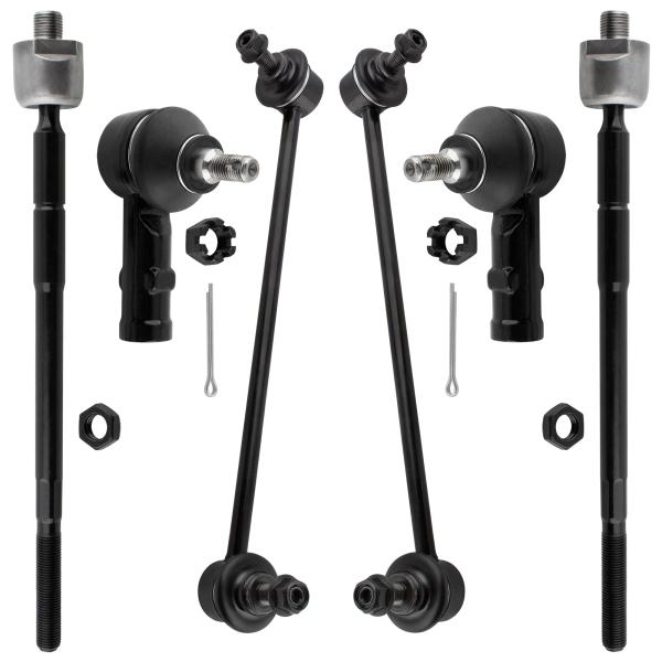 商品名:  BOXI 6pcs Front Tie Rod Ends + Sway Bar End Links Fit for Hyundai Tiburon 2003 2004 2005 2006 2007 2008 Coupe 2-Do...