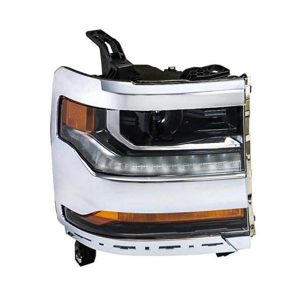 商品名: labwork ヘッドライトアセンブリ 2016 -2019 シボレー シルバラード 1500 [HID/キセノンモデル] LED DRL プロジェクターヘッドランプ 助手席側クロムハウジング用 labwork Headlight...