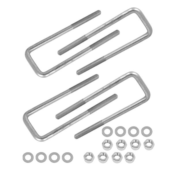 商品名: labwork 4個 スクエア Uボルト 2.5ワイドリーフスプリング用 8.75ロング交換用 1988-2019 シボレー シルバラード GMC シエラ 1500用 labwork 4 Pcs Square U-Bolts fo...