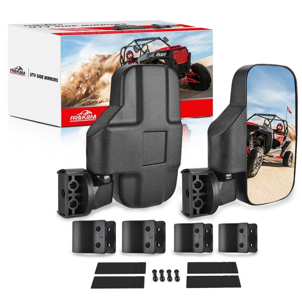 商品名: Frokom UTV サイドミラー ユニバーサル パワースポーツ バックミラー 1.6インチ - 2インチ ロールケージ ポラリス レンジャー RZR パイオニア Can Am Commander Kawasaki Mule Te...