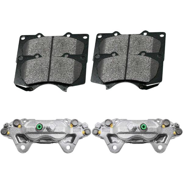 商品名:  AutoShack Pair of 2 Front Brake Calipers and Performance Ceramic Pads Set Replacement for 2000-2006 Toyota Tundra ...