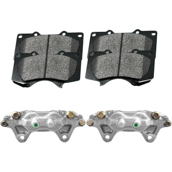 商品名:  AutoShack Pair of 2 Front Brake Calipers and Performance Ceramic Pads Set Replacement for 2000-2006 Toyota Tundra ...