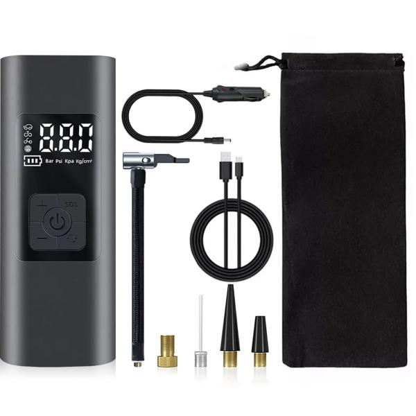 商品名: BY-J タイヤインフレーター ポータブルエアコンプレッサー 150PSI コードレス&amp;コードタイヤポンプ 圧力計付き 電動空気ポンプ 車 バイク オートバイ ボール用 6000mAhバッテリー LEDライト 自動オフ B...