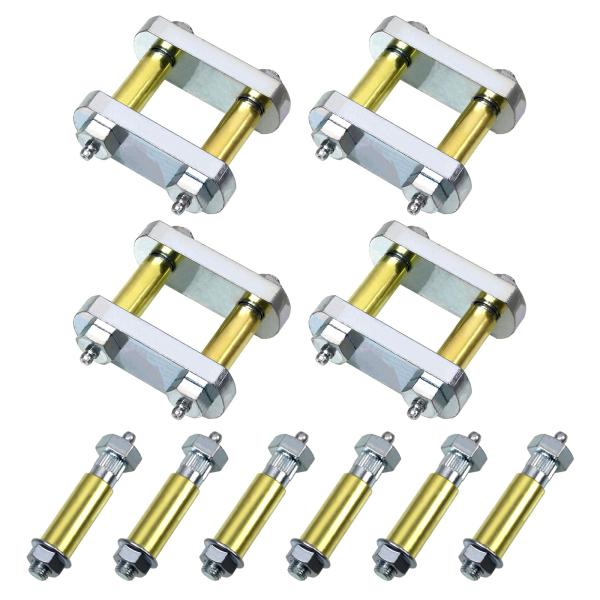 商品名: Sporacingrts 高耐久シャックルアップグレードキット CRE3000ストックとEquaflexトレーラーシャックルキット 2.25インチシャックル タンデムアクスル交換用 UO12-016 (シルバー) ボルト Spor...