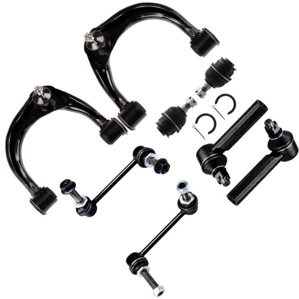 商品名:  SCITOO 8pcs Front Suspension Kit Upper Control Arm And Ball Joints Outer Tie Rod Ends Sway Bar Links Fit For 2003-...