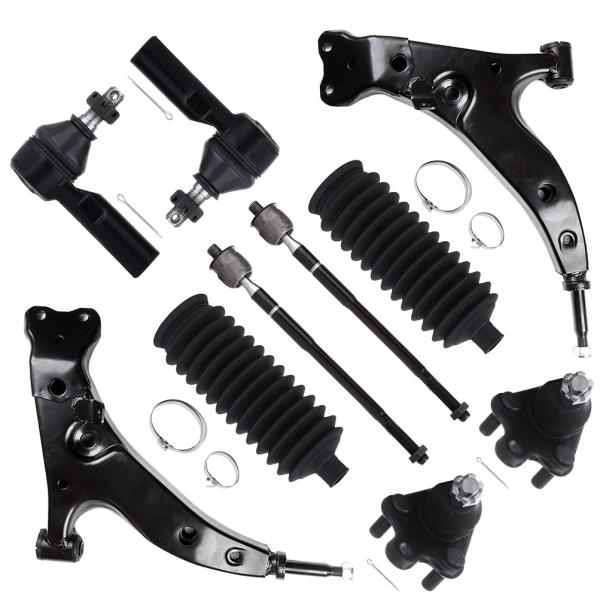 商品名:  SCITOO 10pcs Front Suspension Kit Lower Control Arm Ball Joints Inner Outer Tie Rod Ends w/Steering Boots fit for ...