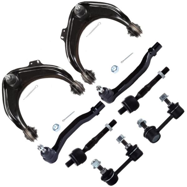 商品名:  SCITOO 8pcs Front Suspension Kit Upper Control Arm And Ball Joints Inner Outer Tie Rod Ends Sway Bar Links Fit For...