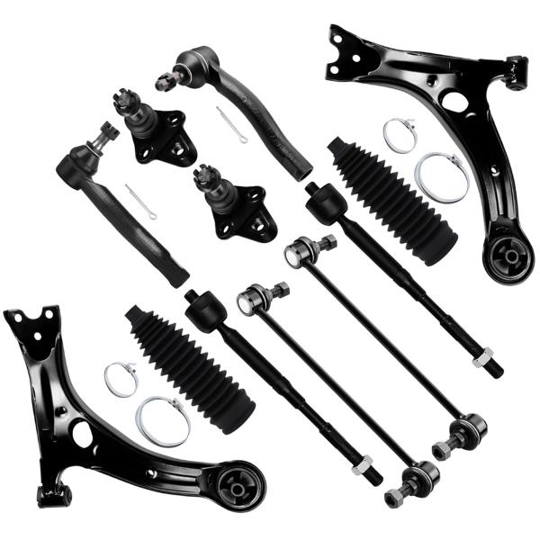 商品名:  SCITOO 12pcs Front Suspension Kit Lower Control Arm Ball Joints Sway Bar Links Inner Outer Tie Rod Ends w/Steering...