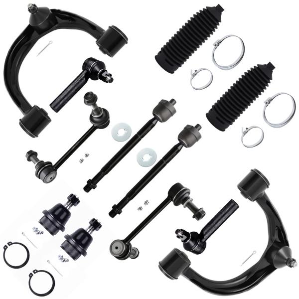 商品名:  SCITOO 12pcs Suspension Kit Upper Control Arm Inner Outer Tie Rod End Sway Bar Link Lower Ball Joint Steering Rack...