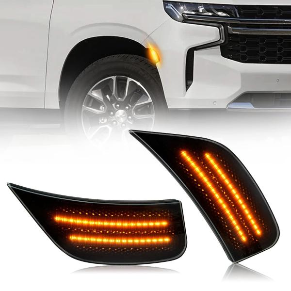 商品名:  D-Lumina LED Side Marker Lights Smoked Lens for Chevy Tahoe GMC Yukon Yukon XL Yukon Denali Suburban Escalade Esca...