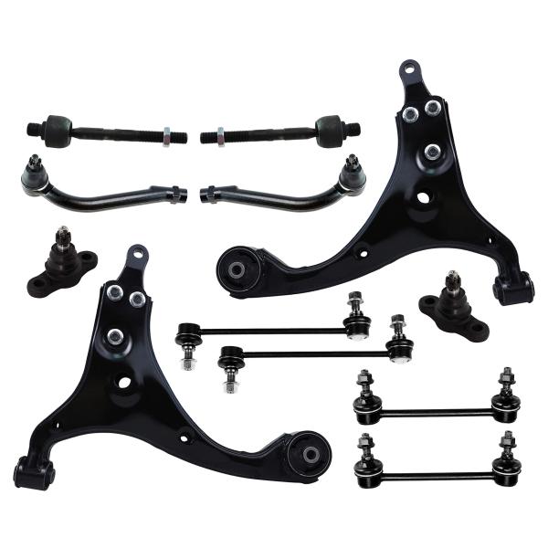 商品名:  PartsW - 12 Pc Front &amp; Rear Suspension Kit Lower Control Arms, Lower Ball Joints, Sway Bar Links, Tie Rod Ends...