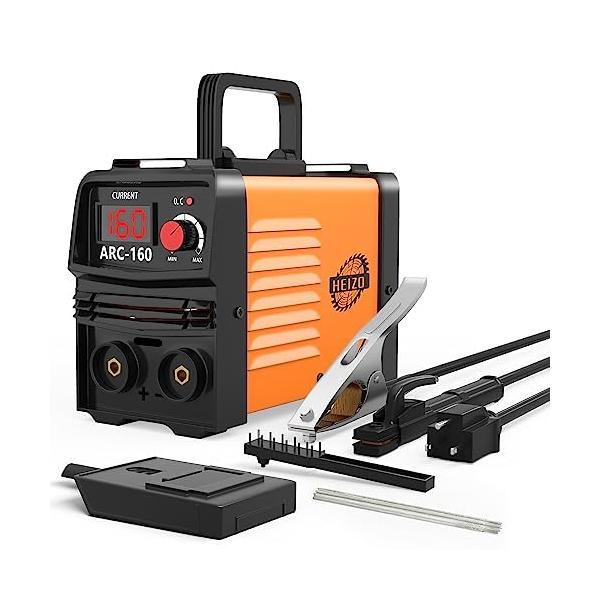 商品名: HEIZO ミニスティック溶接機 110V 160A ARC ポータブルMMA溶接機 IGBTインバーター溶接機 デジタル表示 ホットスタートアークフォースアンチスティック HEIZO 160A MIG Welder Machin...