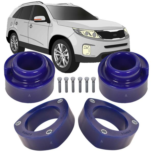 商品名: AUTOACER - 完全レベリングリフトキット 40mm /1.6インチ スペーサー フロントストラット&amp;リアコイルスプリング用 非常に高級なポリウレタンポリウレタン製 - Sorento第3世代2014-2020年に適...