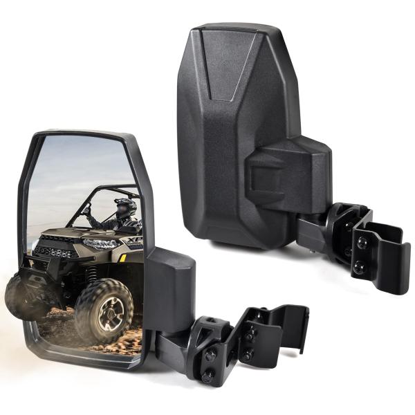 商品名:  SAUTVS UTV Wider Pro-Fit Side Mirrors 4.7"L x 8.4"H Unobstructed View with Upgraded Extension Clamp for Polaris Ra...