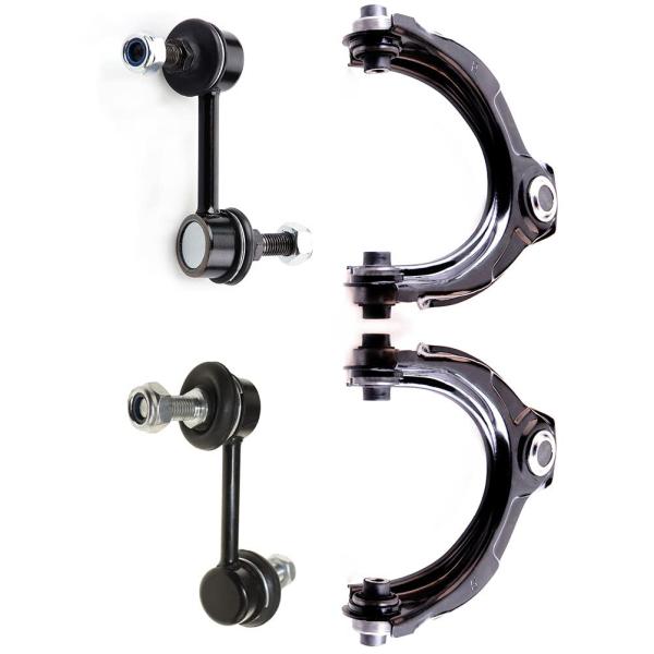 商品名:  4PCS Front Upper Left Right Driver Passenger KFKGF Complete Suspension Kit Control Arm x1+Sway Bar End Link x1 for...