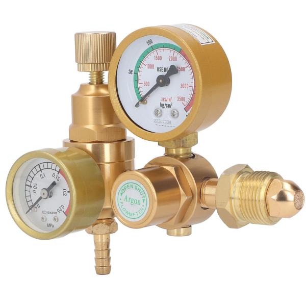 商品名:  Gas Welding Regulator, Argon Regulators Gauges, Dual Pressure Gauges, CGA580 Male Thread, 1/4in Fitting Outlet, Ad...