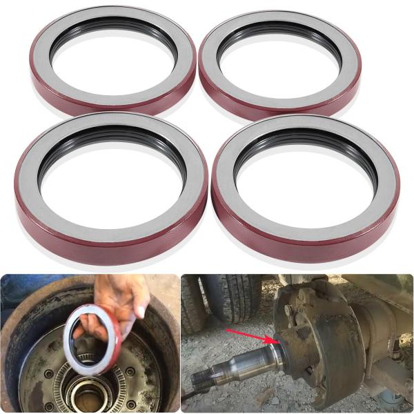 商品名: 4パックトレーラーハブホイールユニタイズオイルシール Dexter 9K-10K GD アクスルID 2.875インチ x 外径3.880インチ、グリースシール交換キット 010-051-00、370150BGO 4 Pack T...