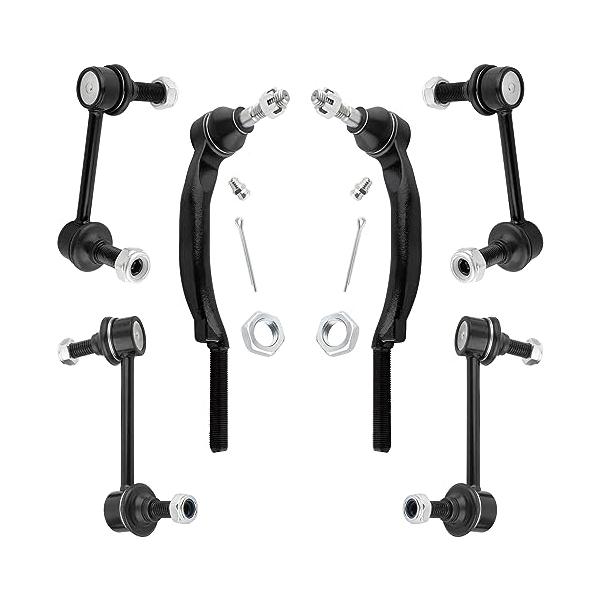商品名: BOXI フロントリアスタビライザーバー アウタータイロッド BXM600050011-6用 BOXI 6pcs Front &amp; Rear Stabilizer Sway Bar End Links + Outer Tie...