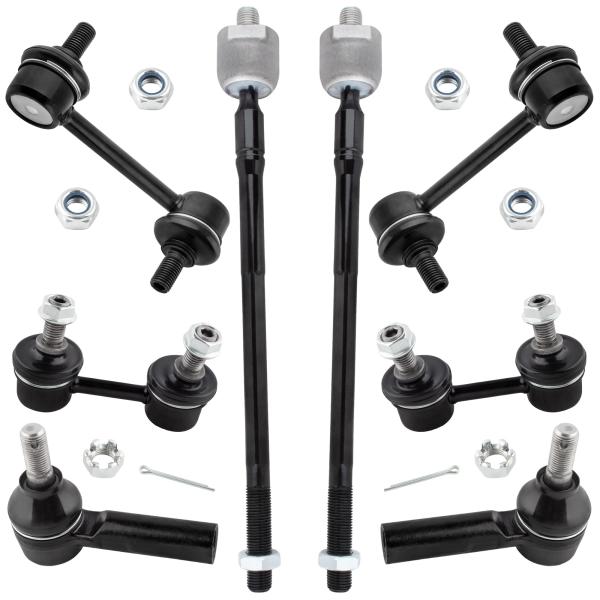 商品名: BOXI フロント&amp;リア スウェイバーリンク + インナーアウタータイロッド BXM600330111-8用 BOXI 8pcs Suspension Kit Front Rear Sway Bar Link Outer ...