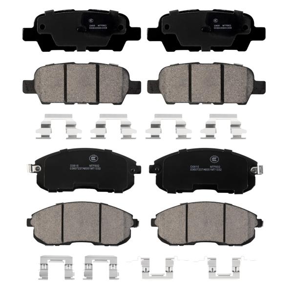 商品名: D905+D815 8ピース コンプリートフロント+リア スーパー静音セラミックブレーキパッド スロット+シム付き TOSTMOLT New 8pcs Complete Front+Rear Super Quiet Slotted...